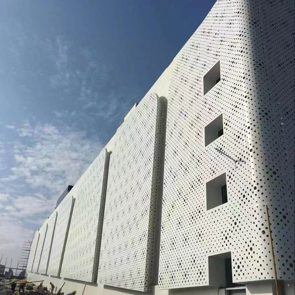 Painted Perforated Aluminium Sheet for Wall Cladding - Kingmets