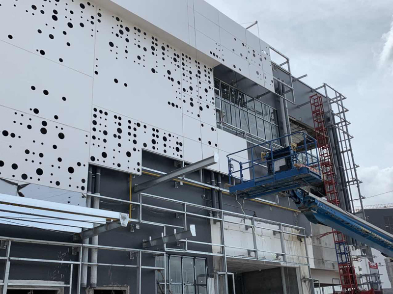 White Outdoor Aluminum Curtain Wall Panels - Kingmets